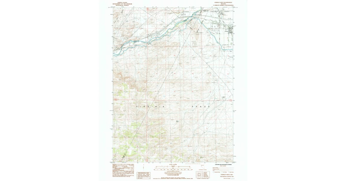 1985 Map of Fernley West, Lyon County, NV — High-Res | Pastmaps