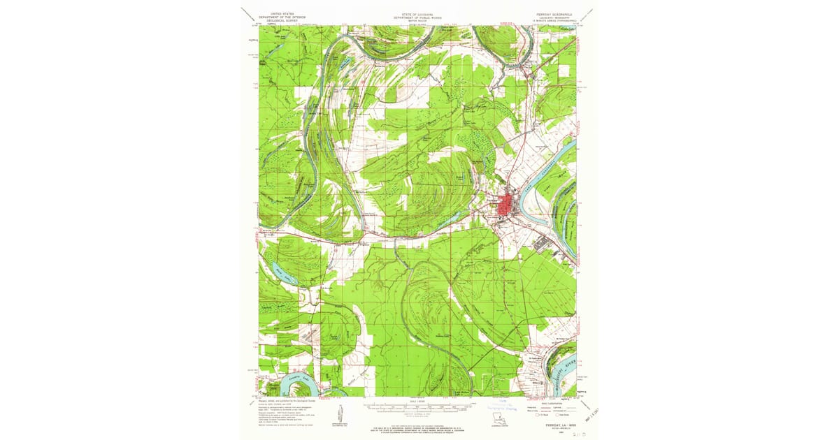 1960s Maps of Ferriday, LA | Pastmaps