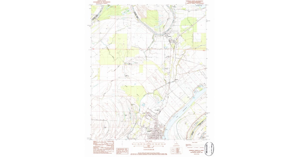 1983 Map of Ferriday North, Concordia Parish, LA — High-Res | Pastmaps