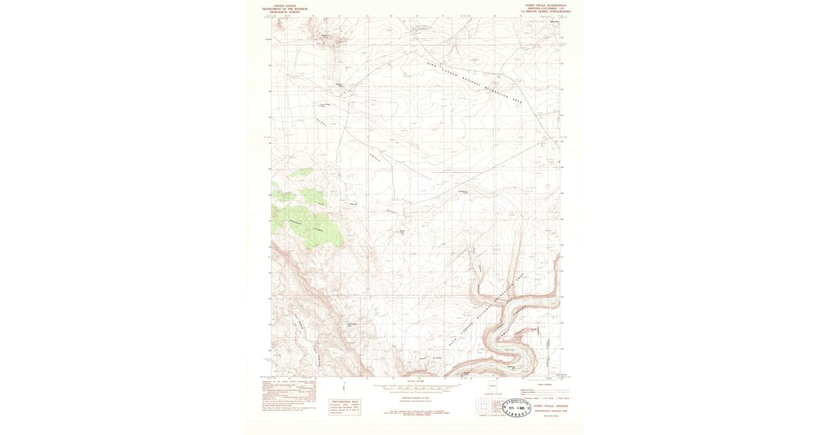 1985 Map of Ferry Swale, Coconino County, AZ — High-Res, 1985 Print #2 ...