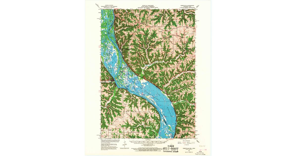 1966 Map of Ferryville, WI — High-Res | Pastmaps