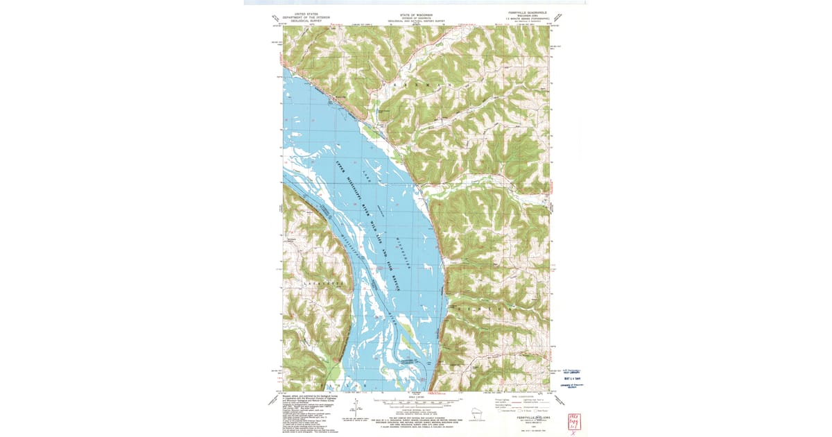 1983 Map of Ferryville, WI — High-Res | Pastmaps