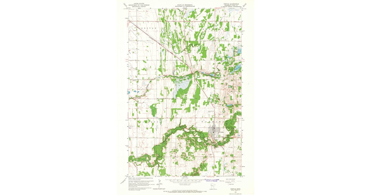 1965 Map of Fertile, MN — High-Res | Pastmaps