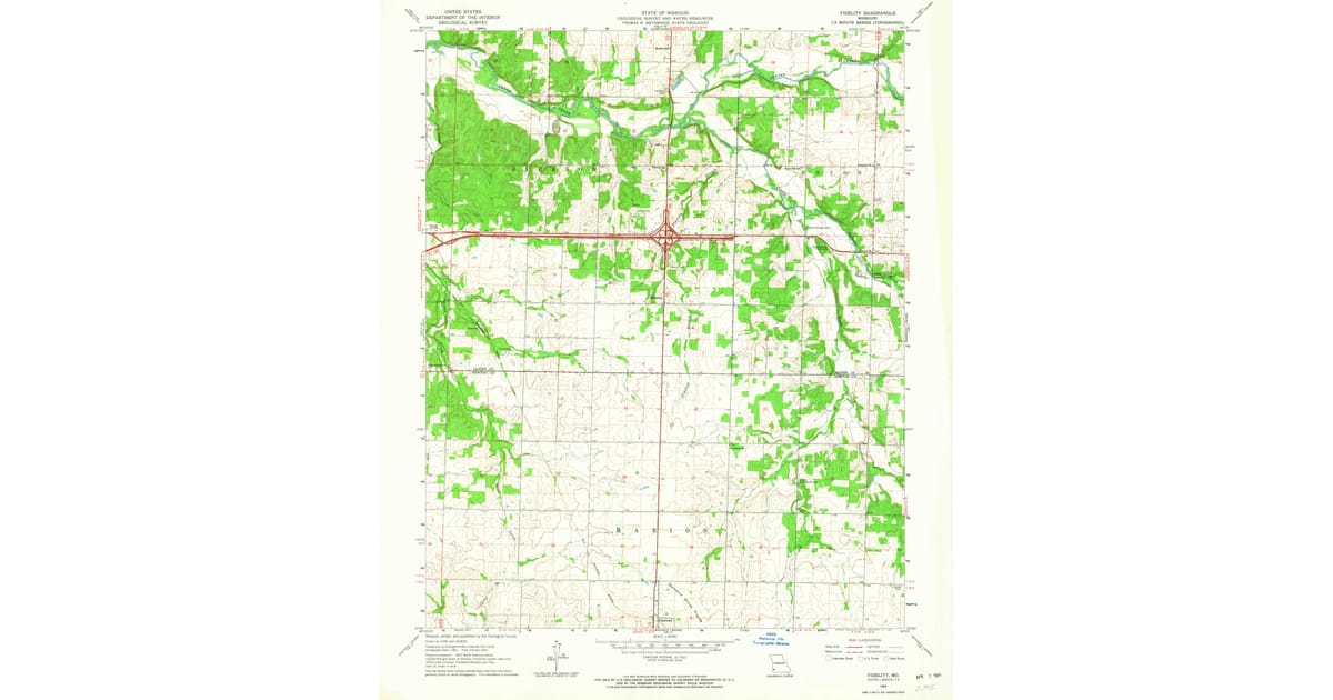 1963 Map of Fidelity, MO — High-Res | Pastmaps