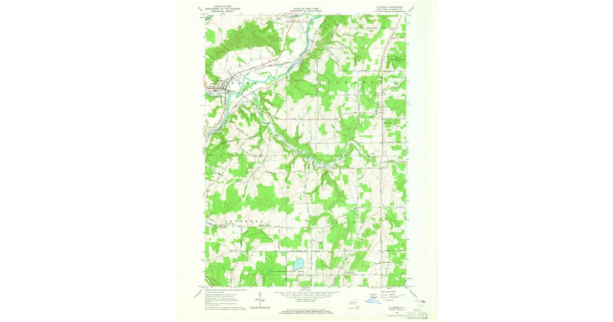 1964 Map of Fillmore, NY — High-Res | Pastmaps