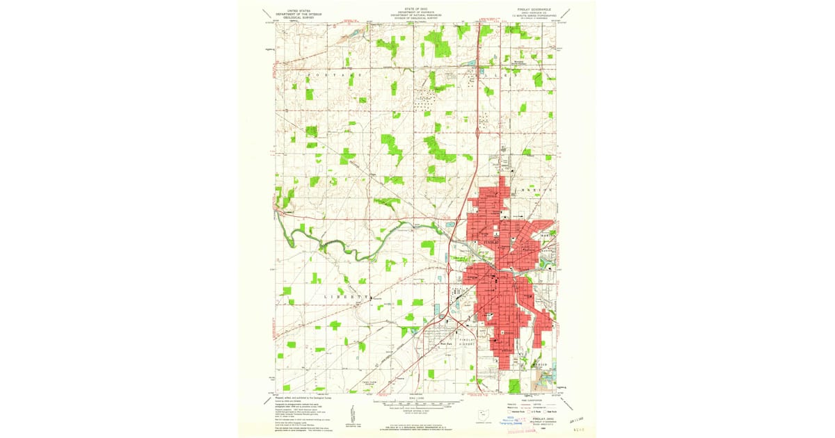 1960 Map of Findlay, OH — High-Res | Pastmaps