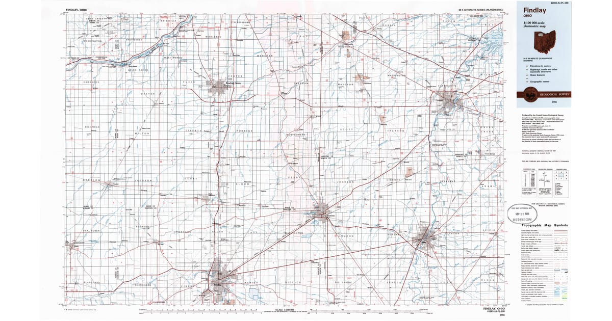 1980s Maps of Schlegels Grove, OH | Pastmaps