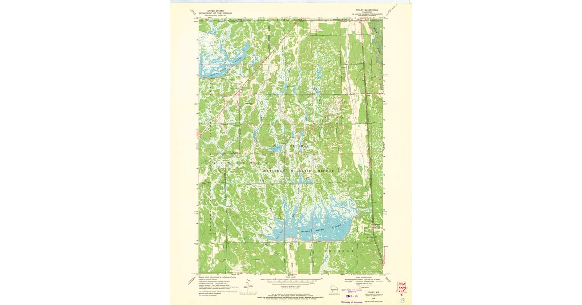 1969 Map of Finley, Juneau County, WI — High-Res | Pastmaps