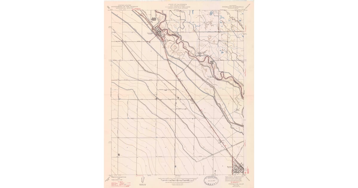 1947 Map of Firebaugh, CA — High-Res | Pastmaps
