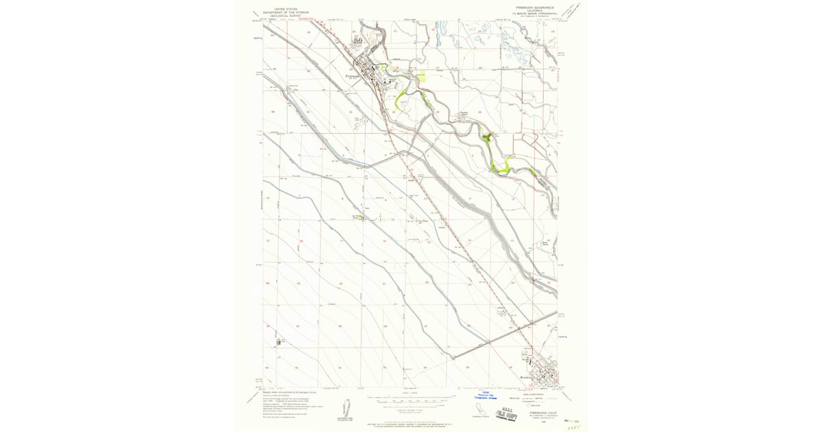1956 Map of Firebaugh, CA — High-Res | Pastmaps