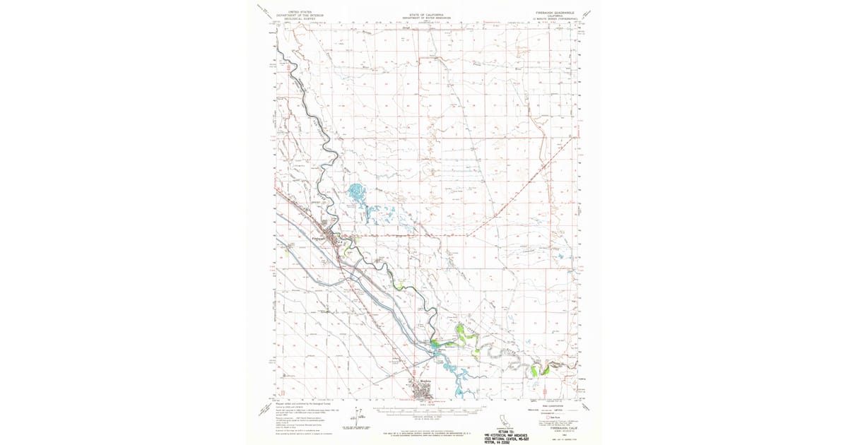 1962 Map of Firebaugh, CA — High-Res | Pastmaps