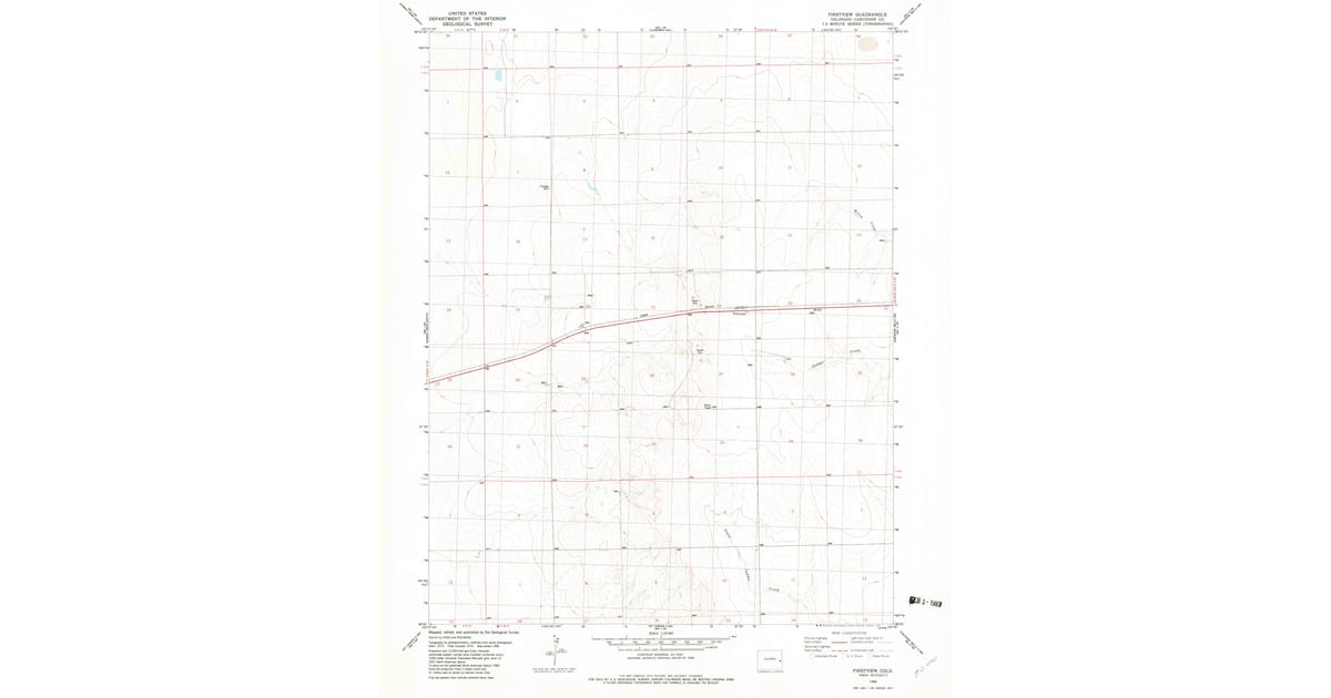 1982 Map of Firstview, Cheyenne County, CO — High-Res | Pastmaps