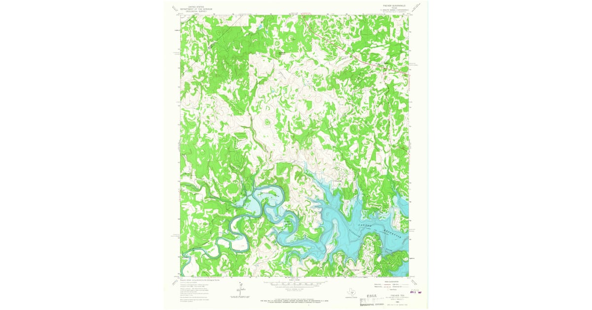 1963 Map of Fischer, Comal County, TX — High-Res | Pastmaps
