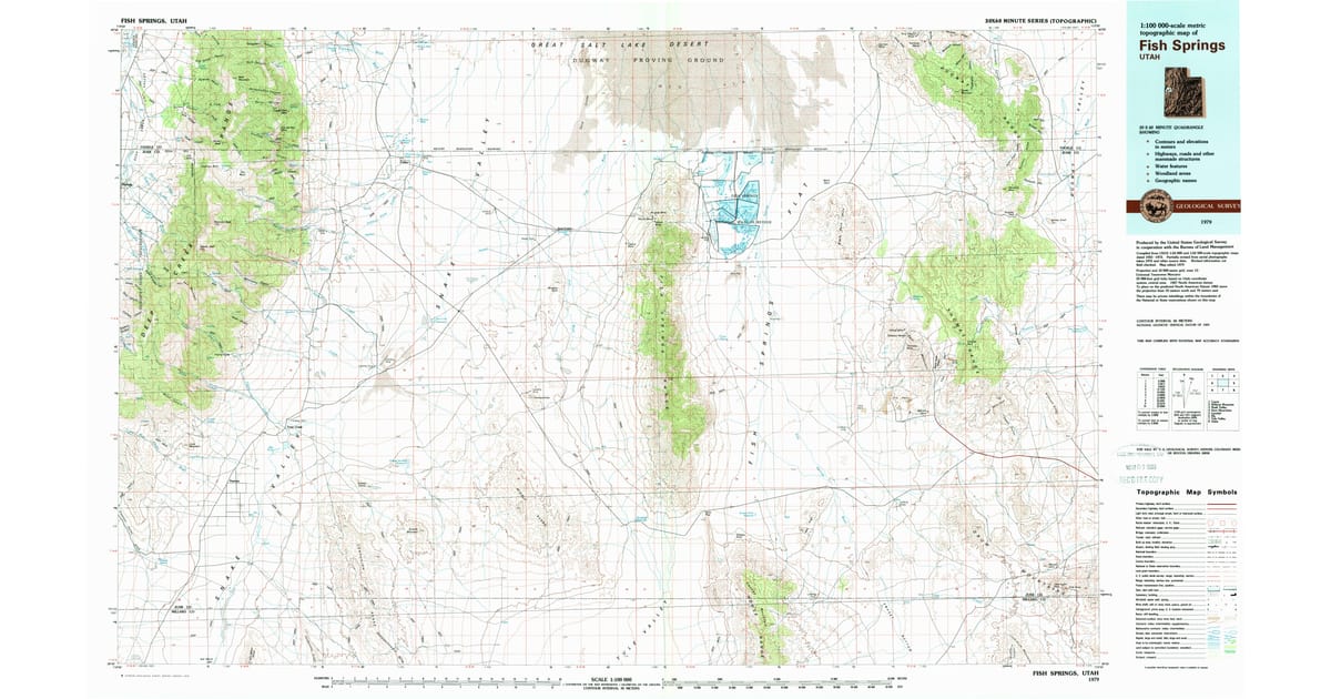 1979 Map of Fish Springs, Juab County, UT — High-Res | Pastmaps