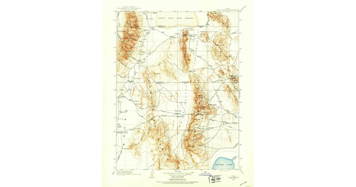 1908 Map of Fish Springs, Millard County, UT — High-Res | Pastmaps