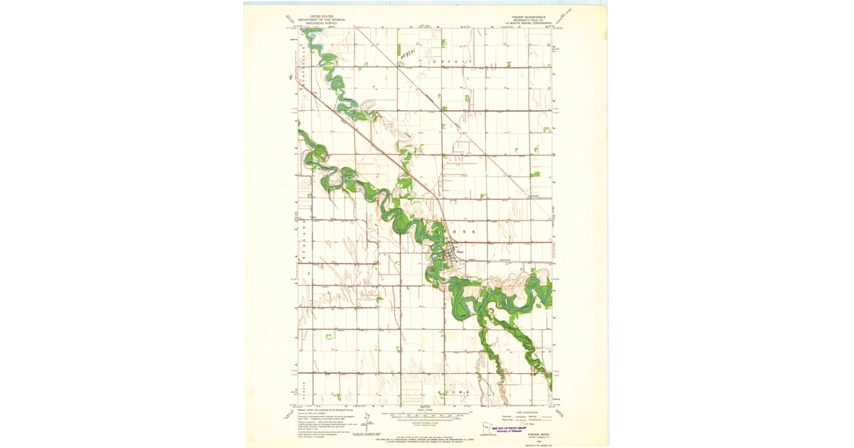 1964 Map of Fisher, MN — High-Res | Pastmaps