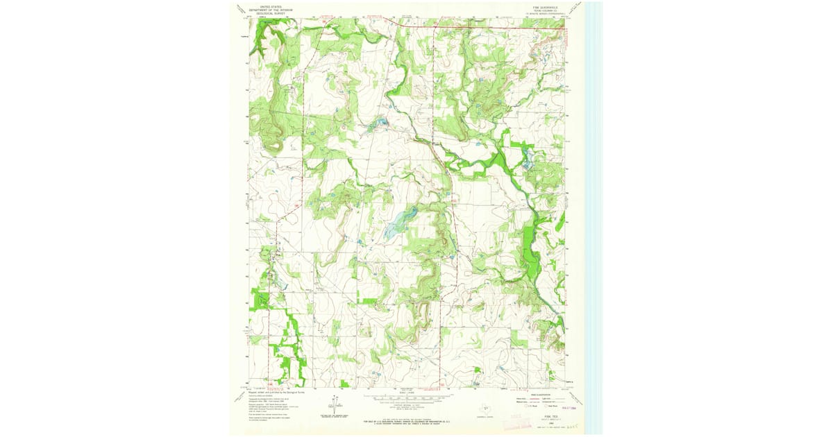1964 Map of Fisk, Coleman County, TX — High-Res | Pastmaps