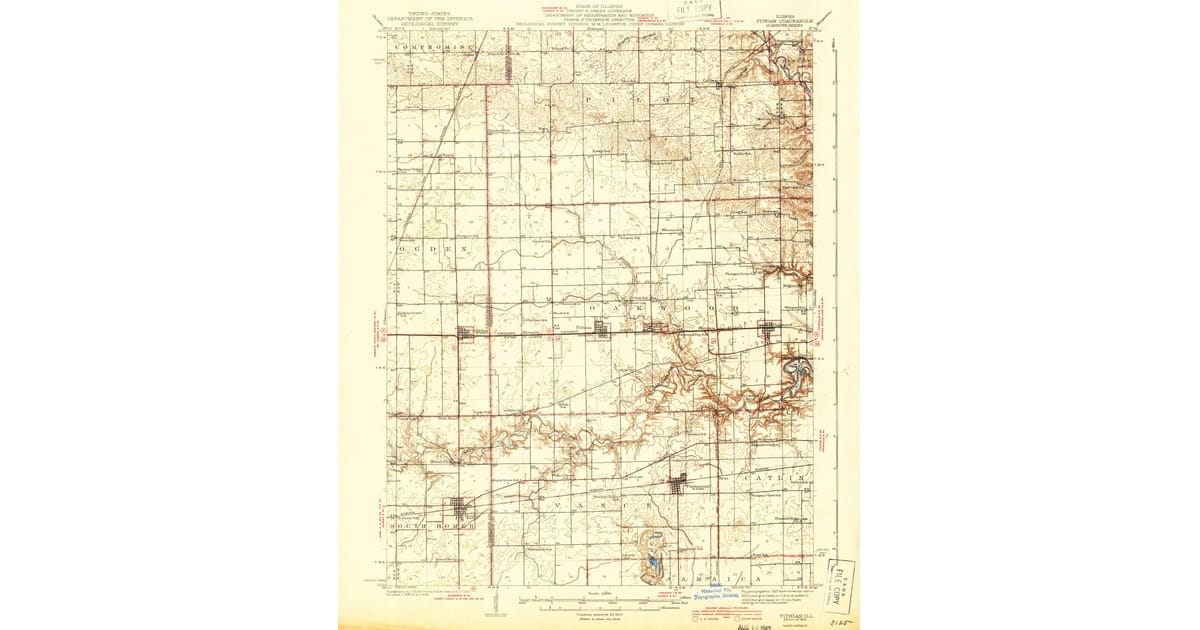 1943 Map of Fithian, IL — High-Res | Pastmaps