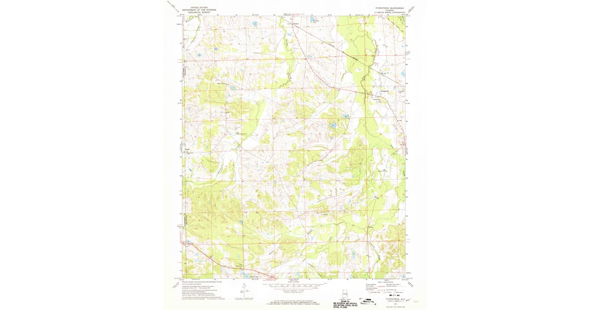1971 Map of Fitzpatrick, AL — High-Res | Pastmaps