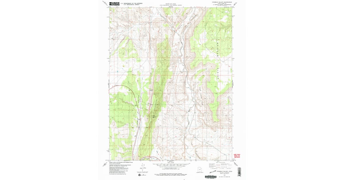 1981 Map of Fivemile Valley, Kane County, UT — High-Res | Pastmaps