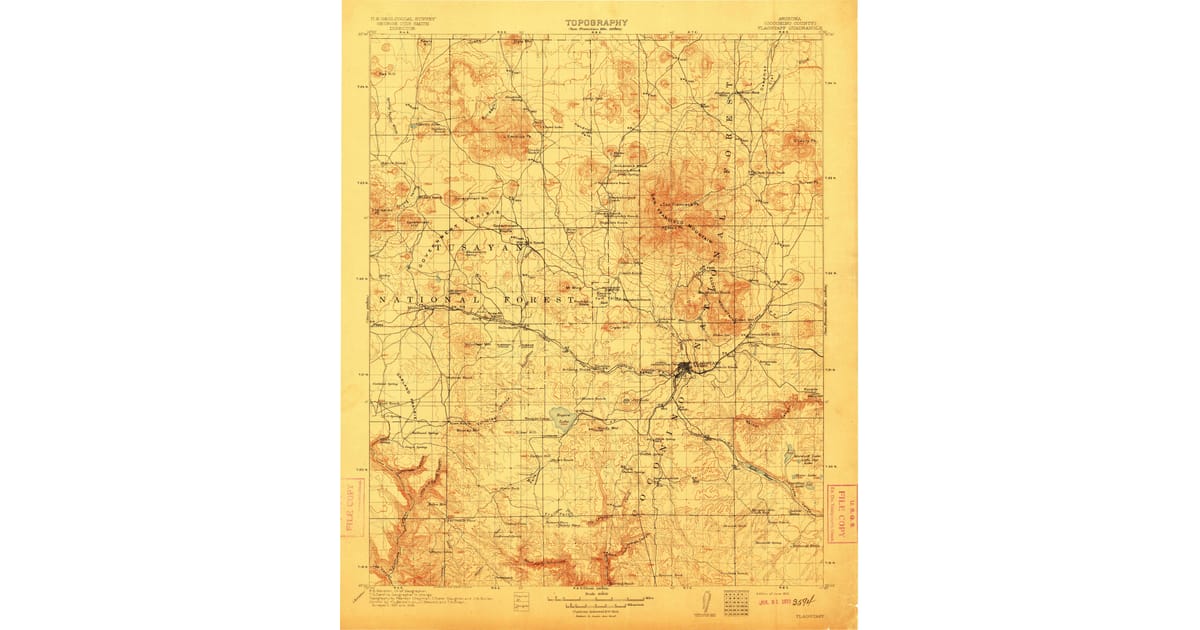 1912 Map of Flagstaff, AZ — High-Res | Pastmaps