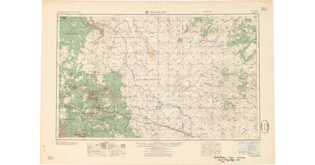 1958 Map of Flagstaff, AZ — High-Res | Pastmaps