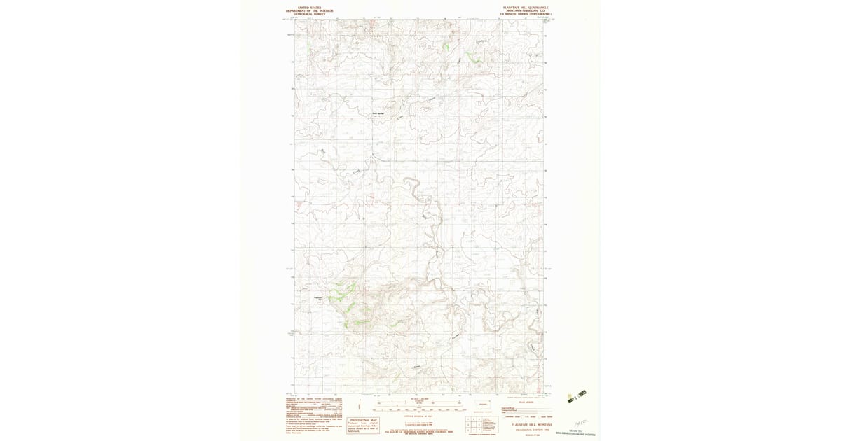 1983 Map of Flagstaff Hill, Sheridan County, MT — High-Res | Pastmaps