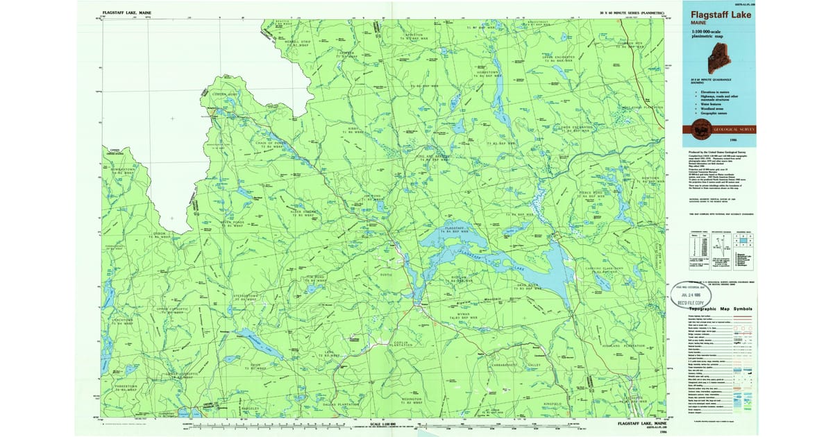 1980s Maps of Alder Stream Township, ME | Pastmaps