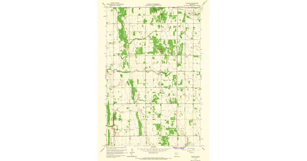 1965 Map of Flaming, Norman County, MN — High-Res | Pastmaps