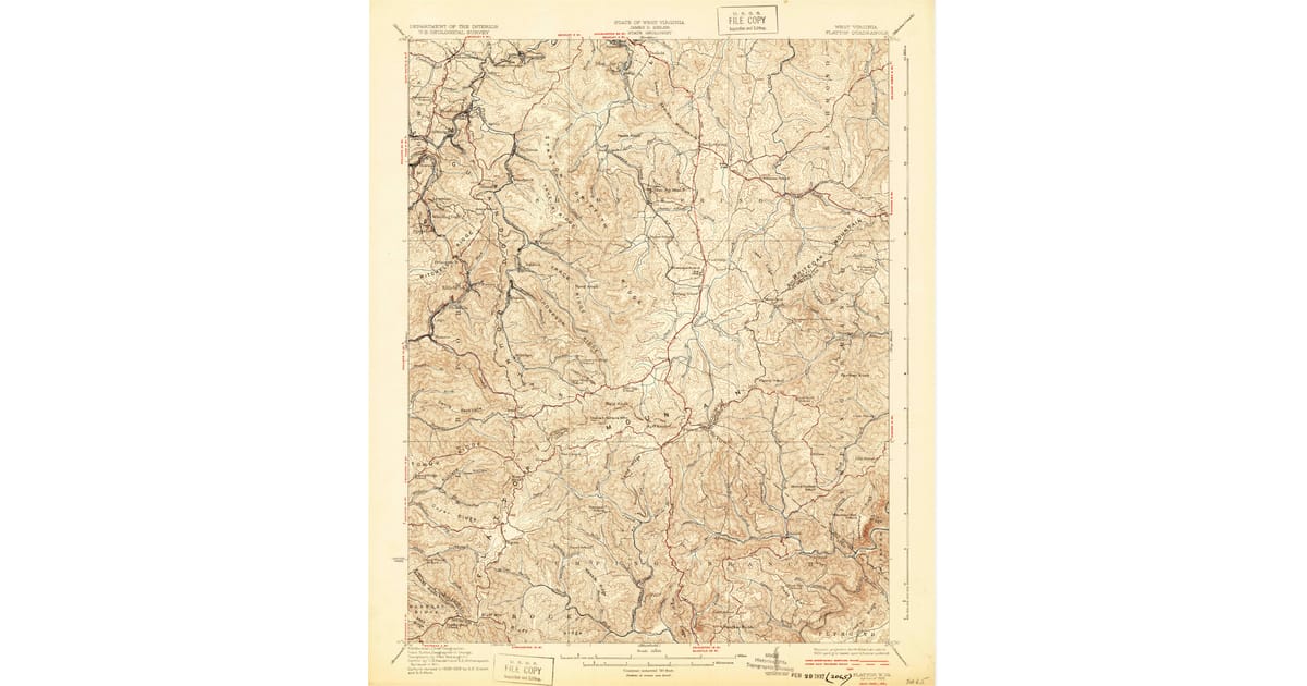 1930s Maps of Cool Ridge, WV | Pastmaps