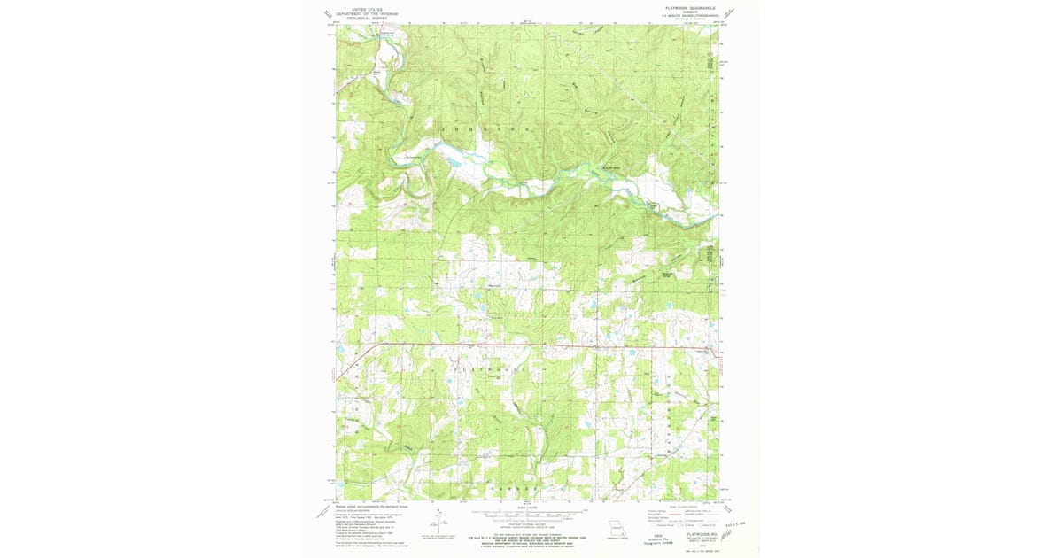 1979 Map of Flatwoods, Ripley County, MO — High-Res | Pastmaps