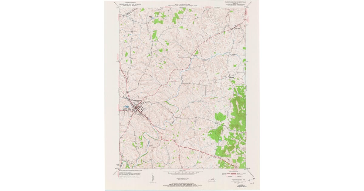 1951 Map of Flemingsburg, KY — High-Res | Pastmaps