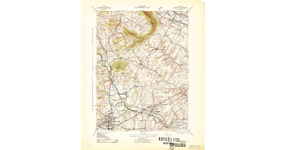 1943 Map of Flemington, NJ — High-Res | Pastmaps