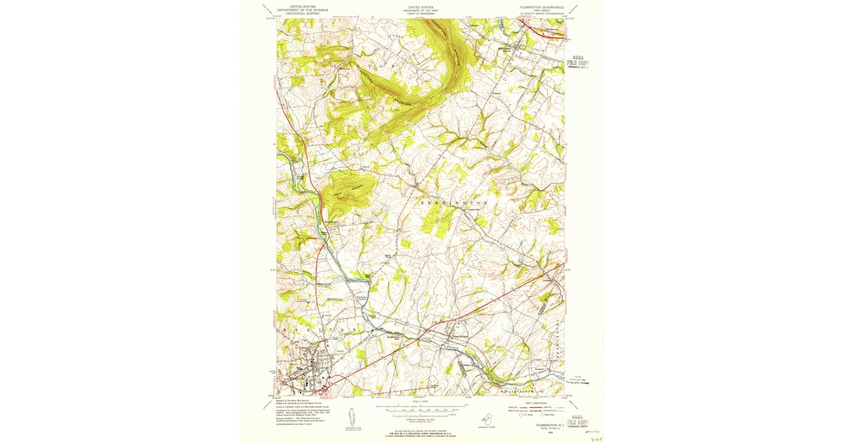 1954 Map of Flemington, NJ — High-Res | Pastmaps