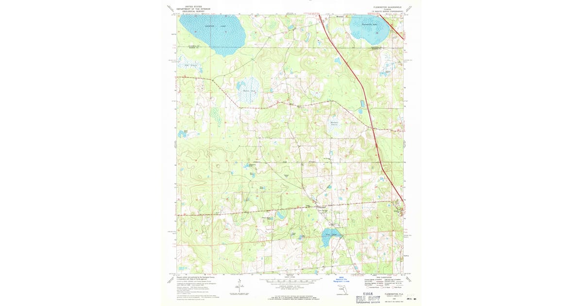 1969 Map of Flemington, Marion County, FL — High-Res | Pastmaps