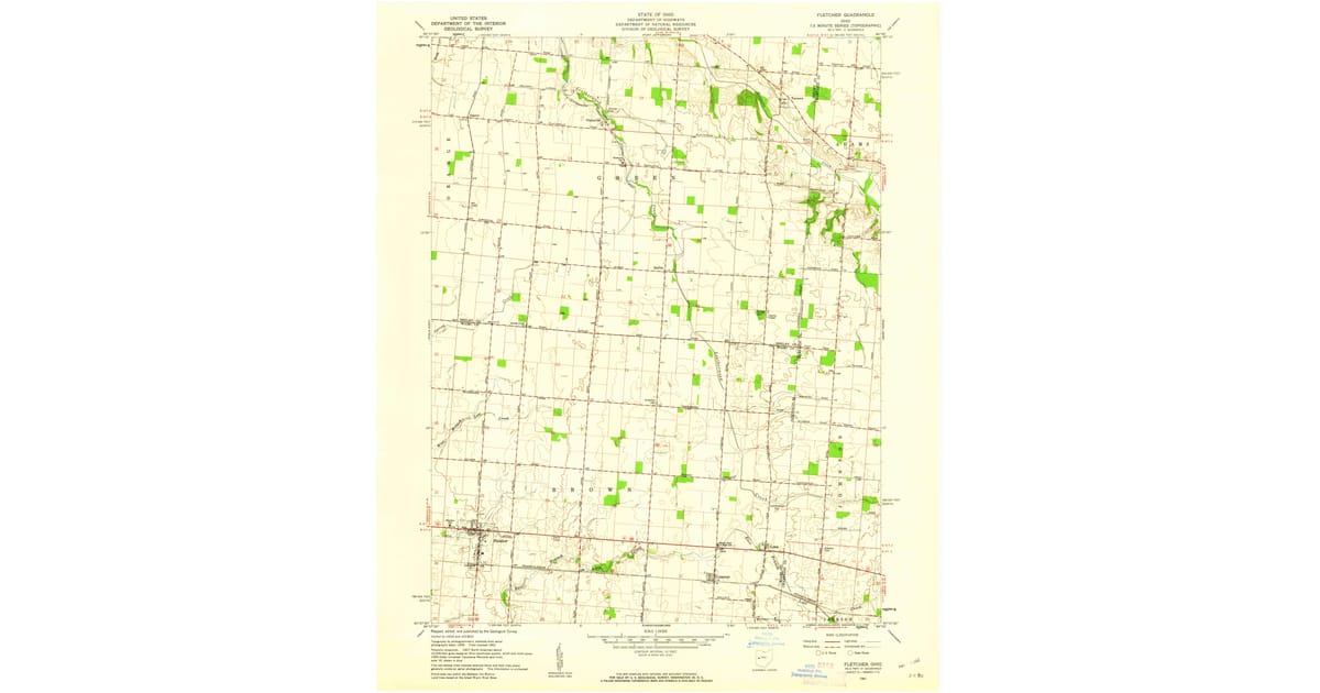 1961 Map of Fletcher, OH — High-Res | Pastmaps