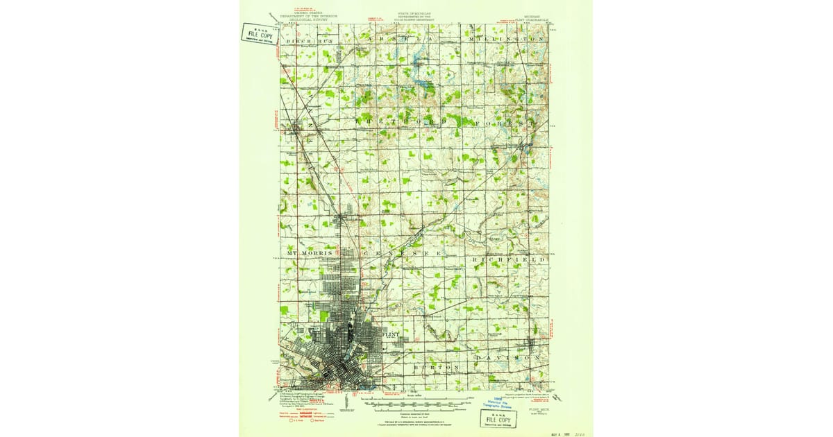 Old Maps of Tuscola County, MI for Academic Research | Pastmaps