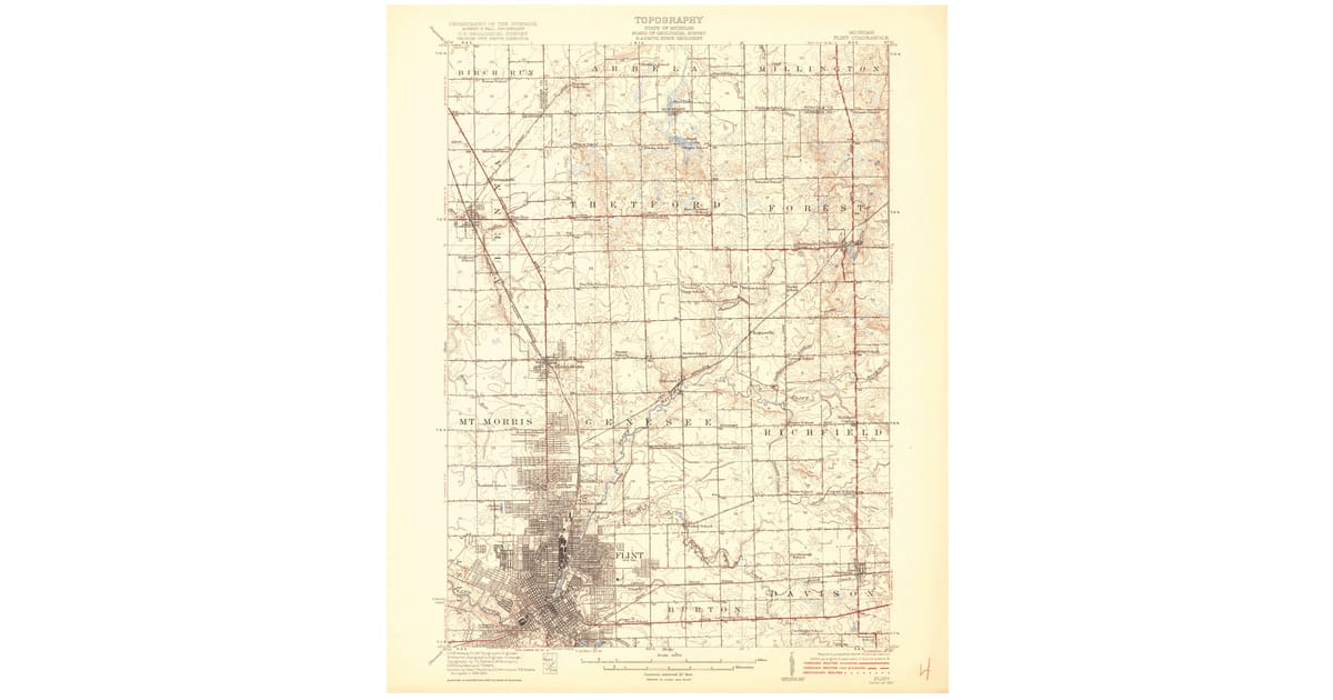 1922 Map of Flint, MI — High-Res | Pastmaps