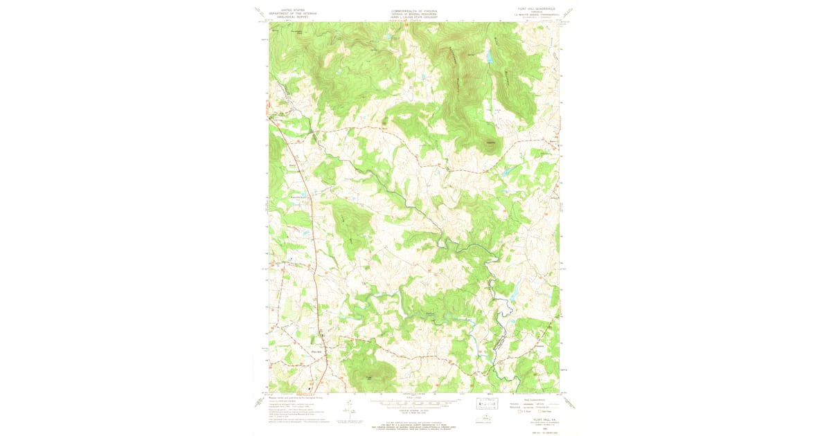 1966 Map of Flint Hill, VA — High-Res | Pastmaps