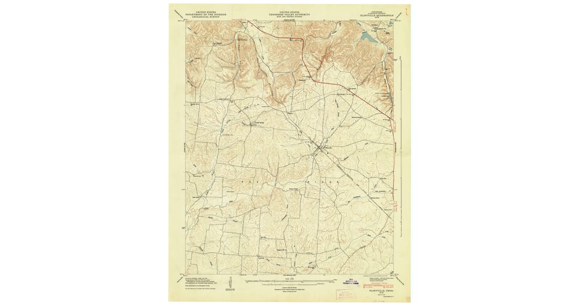 1947 Map of Flintville, TN — High-Res | Pastmaps