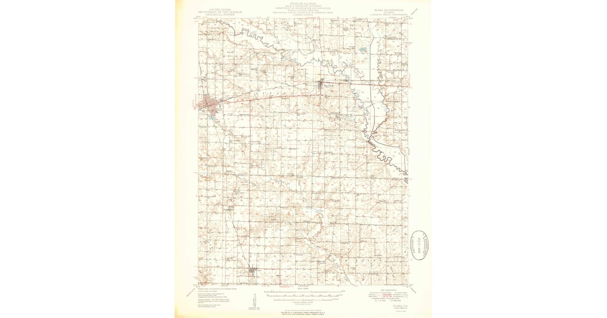1949 Map of Flora, IL — High-Res | Pastmaps