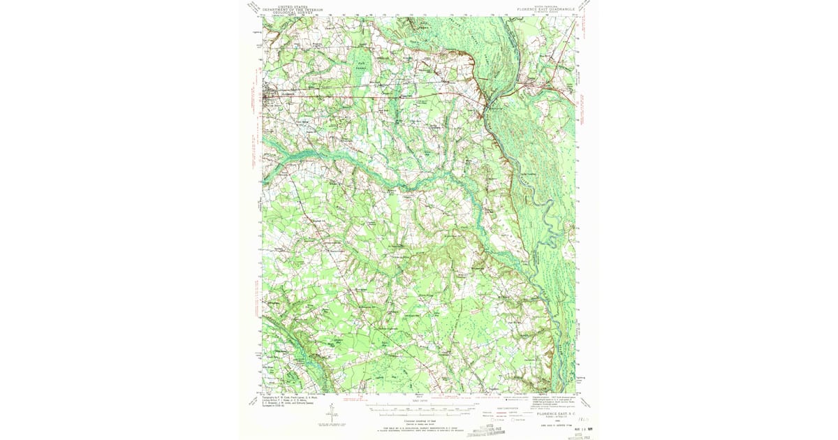 1940s Maps of Quinby, SC | Pastmaps