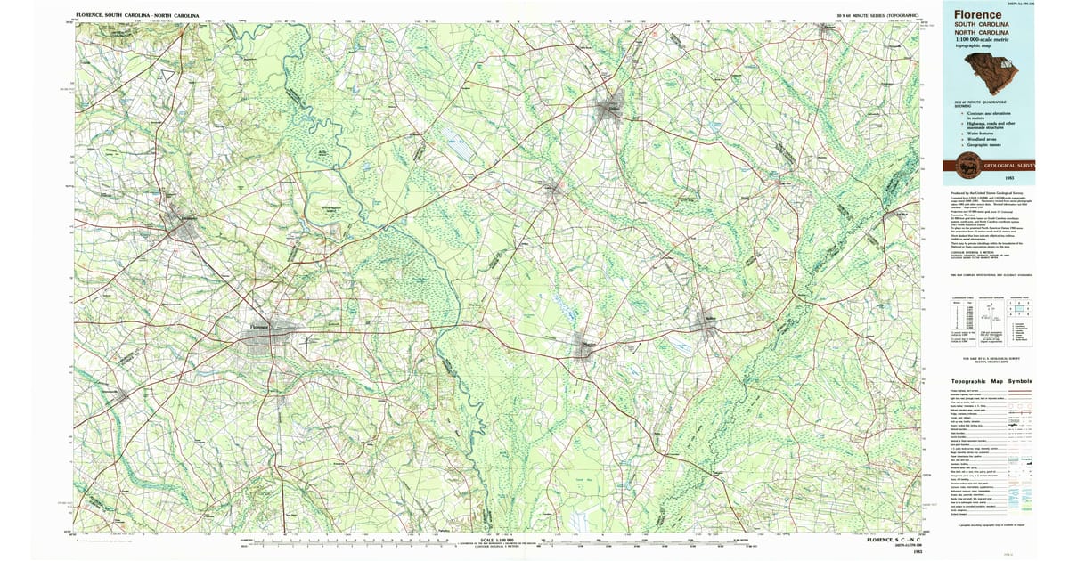 1980s Maps of Pepper Ridge, SC | Pastmaps