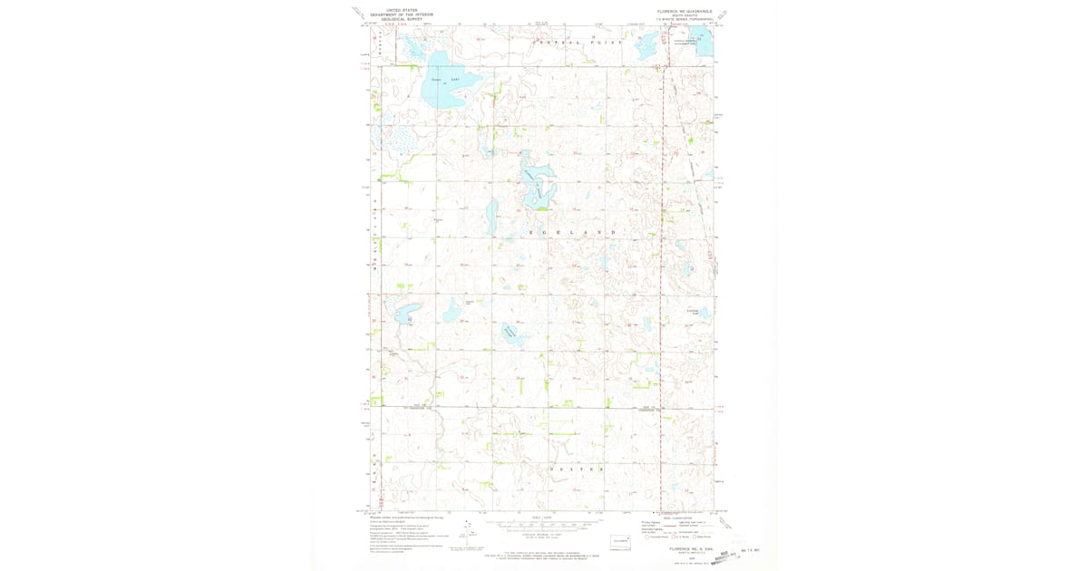 1970 Map of Florence NE, Day County, SD — High-Res | Pastmaps