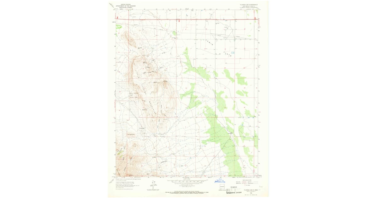 1964 Map of Florida Gap, Luna County, NM — High-Res | Pastmaps