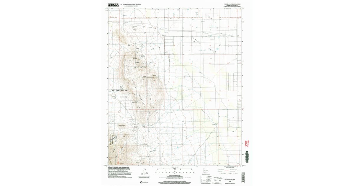 1996 Map of Florida Gap, Luna County, NM — High-Res | Pastmaps