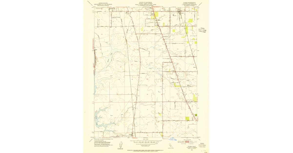 1953 Map of Florin, CA — High-Res | Pastmaps