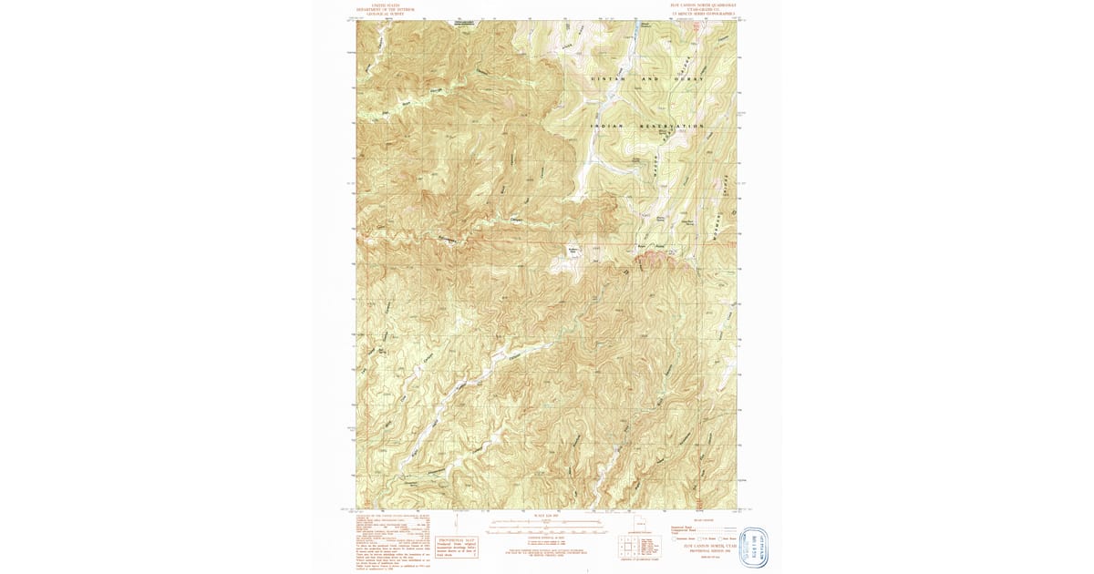 1991 Map of Floy Canyon North, Grand County, UT — High-Res | Pastmaps