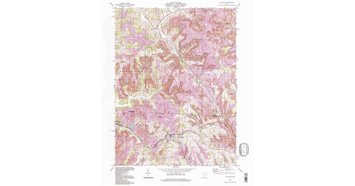 1994 Map of Flushing, OH — High-Res | Pastmaps