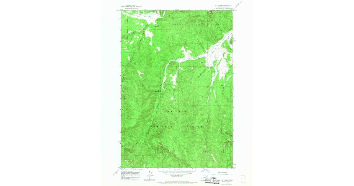 1965 Map of Fly Valley, Union County, OR — High-Res | Pastmaps